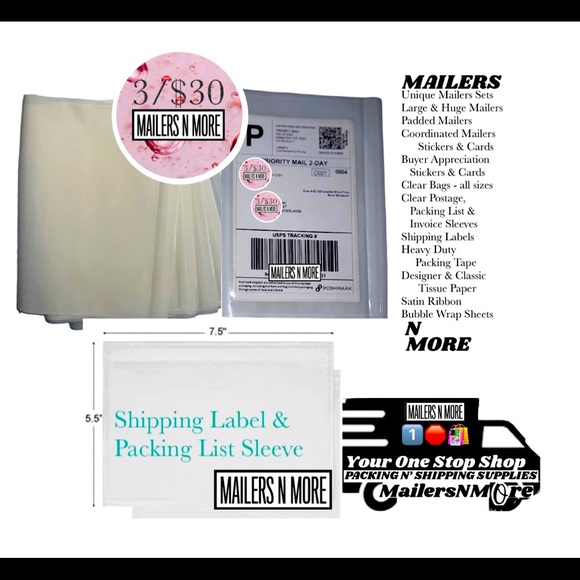 Mailers N More | Office | Ecofriendly Clear Postage Invoice Sleeve For ...